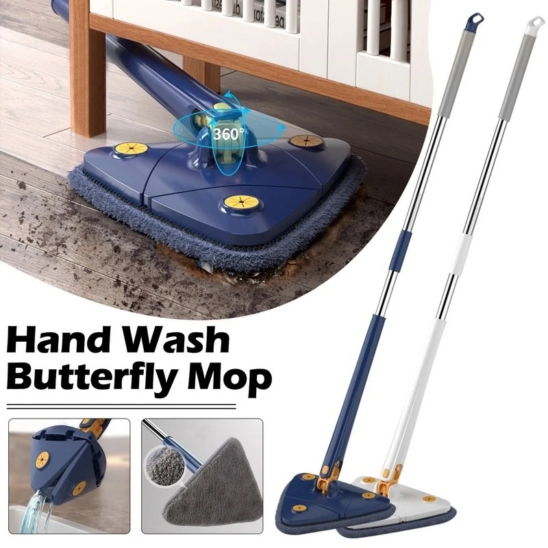 Spin Mop Floor mop Self Wash Triangle Mop Rotatable Cleaning Mop Flat ...