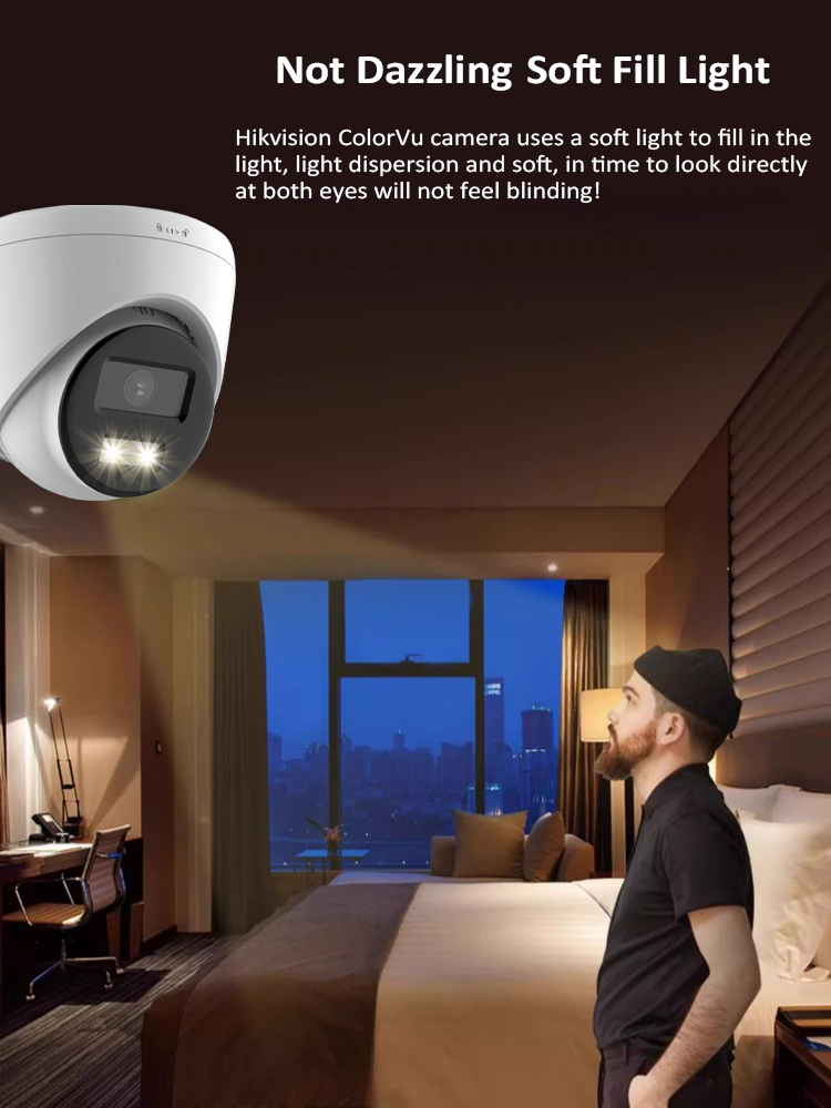 Hikvision 2MP/4MP IP camera package FUll color CCTV kit With audio ...