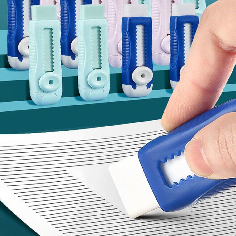 Creative Retractable Push Pull Eraser Student Writing Drawing ...