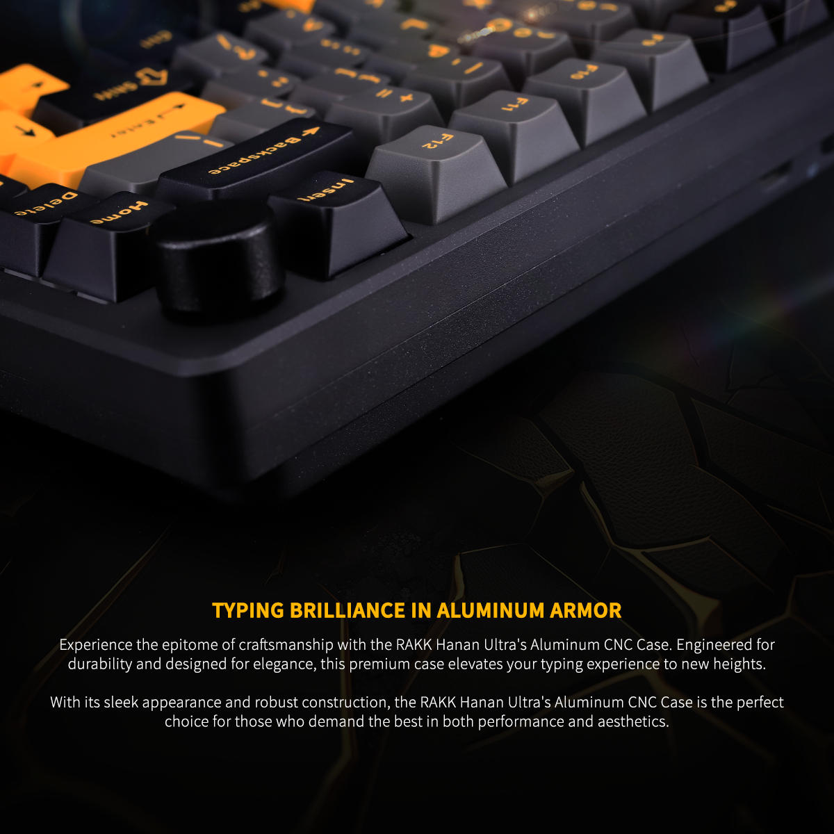 RAKK Hanan Ultra Gasket Mount Aluminum Case 81 Keys Trimode Mechanical ...