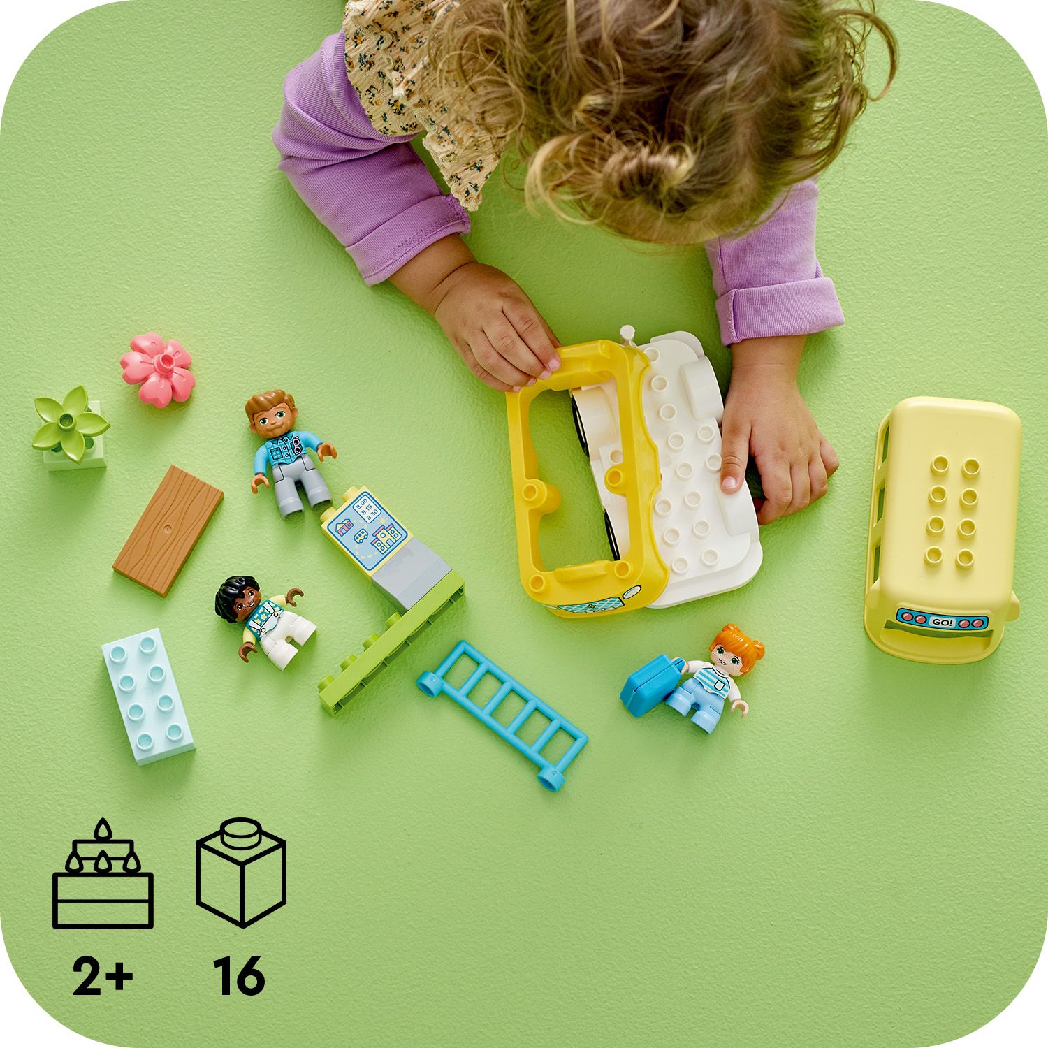 LEGO DUPLO Town 10988 The Bus Ride Building Toy Set (16 Pieces ...