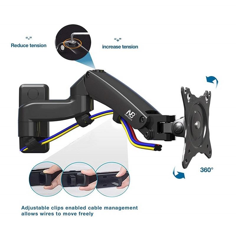NB North Bayou F150 Gas Spring TV Monitor Wall Mount with for 17-27 ...