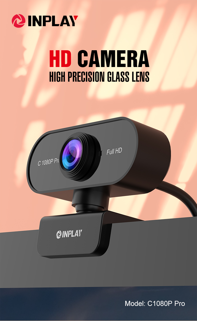 Inplay C1080PRO Web Camera HD 1080P USB 2.0 Port Hi-Speed With Mic Web ...