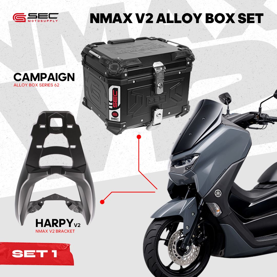 Sec TopBox with Bracket Bundle For Yamaha NMAX V2 Motorcycle | Shopee ...