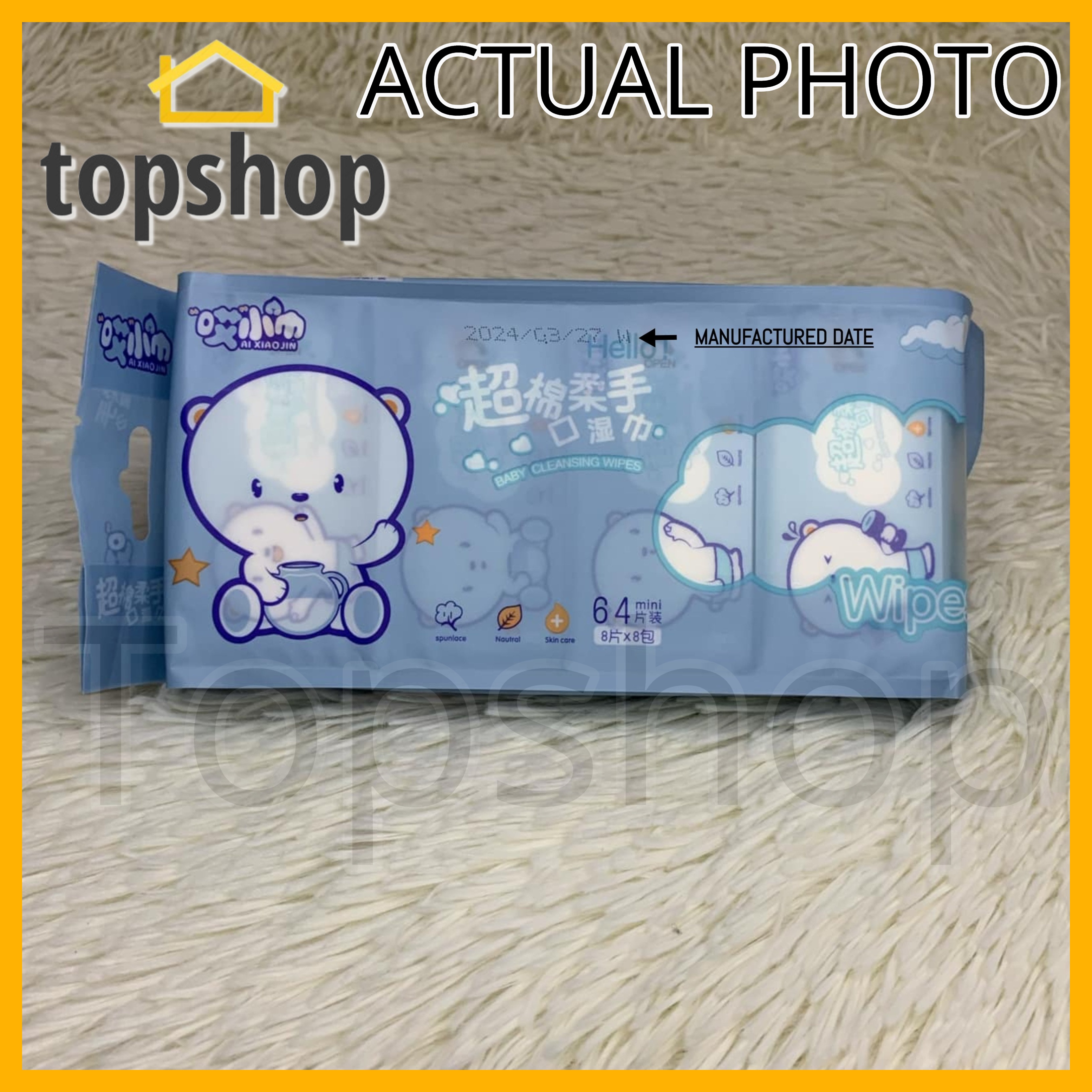 TOPSHOP 8 IN 1 Mini Baby Wipes Wet Wipes Wet Tissue Travel Outdoor Spot ...