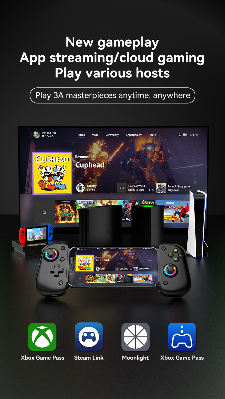 D8 Pro Bluetooth Multi-platform Support Wireless Gaming Controller with ...