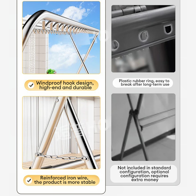 Sampayan Stainless Clothes Rack Heavy Duty Foldable Hanging Rack ...