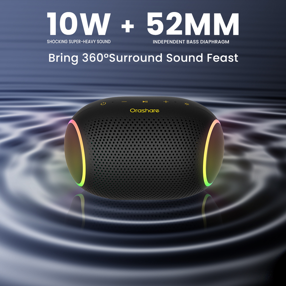 Orashare BS18 Portable Bluetooth Speaker With RGB Light 10W High ...