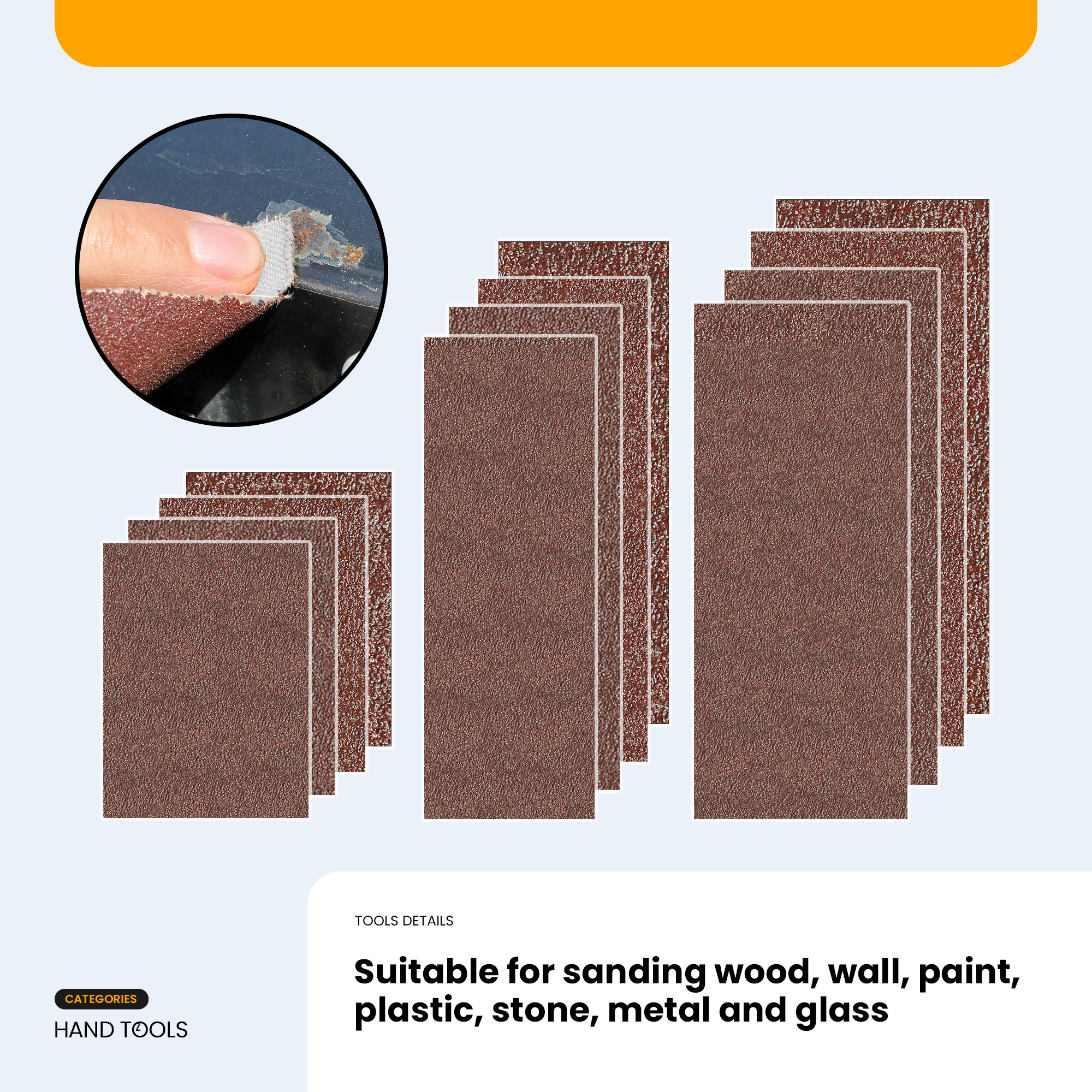 Ingco 50pcs/Set Sanding Sheet for Sanding Grinding Wood, Plastic and ...