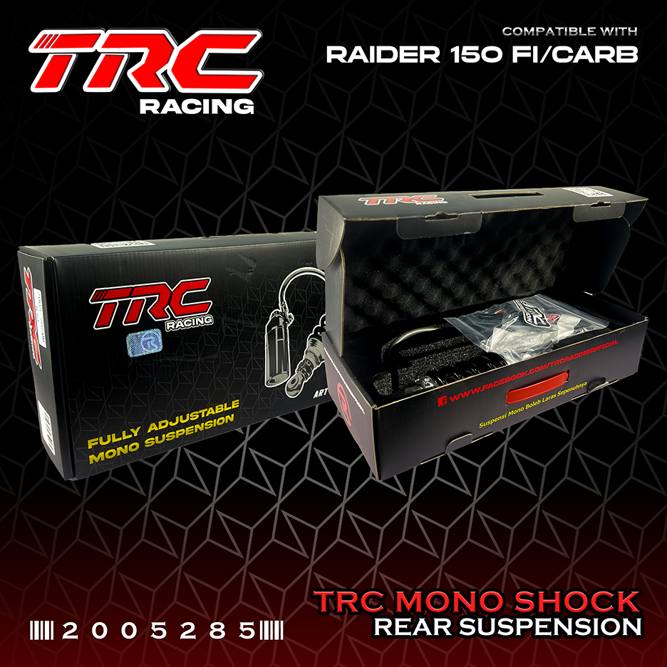 TRC Racing CNC Fully Adjustable Shock 285mm Raider 150 Carb / Fi and ...