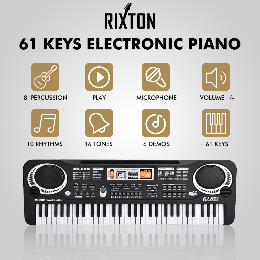 RIXTON 61 Keys Organ Piano Electronic Keyboard For Kids Boy / Toddlers ...