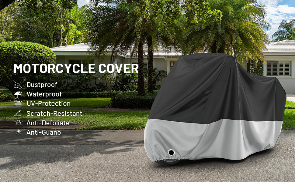 Oimiu 3 Layers Motorcycle Cover Waterproof Motor Cover Honda Click 125i ...
