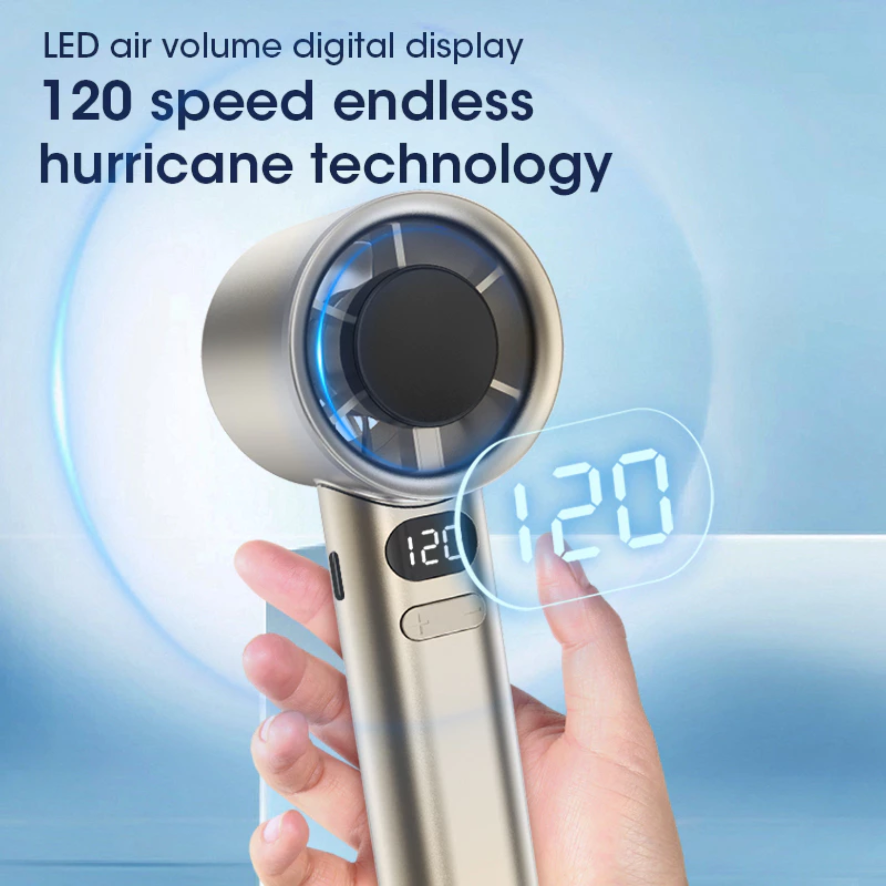 M11 Portable Infinite Turbo Variable Speed Handheld/Desktop Fan ...