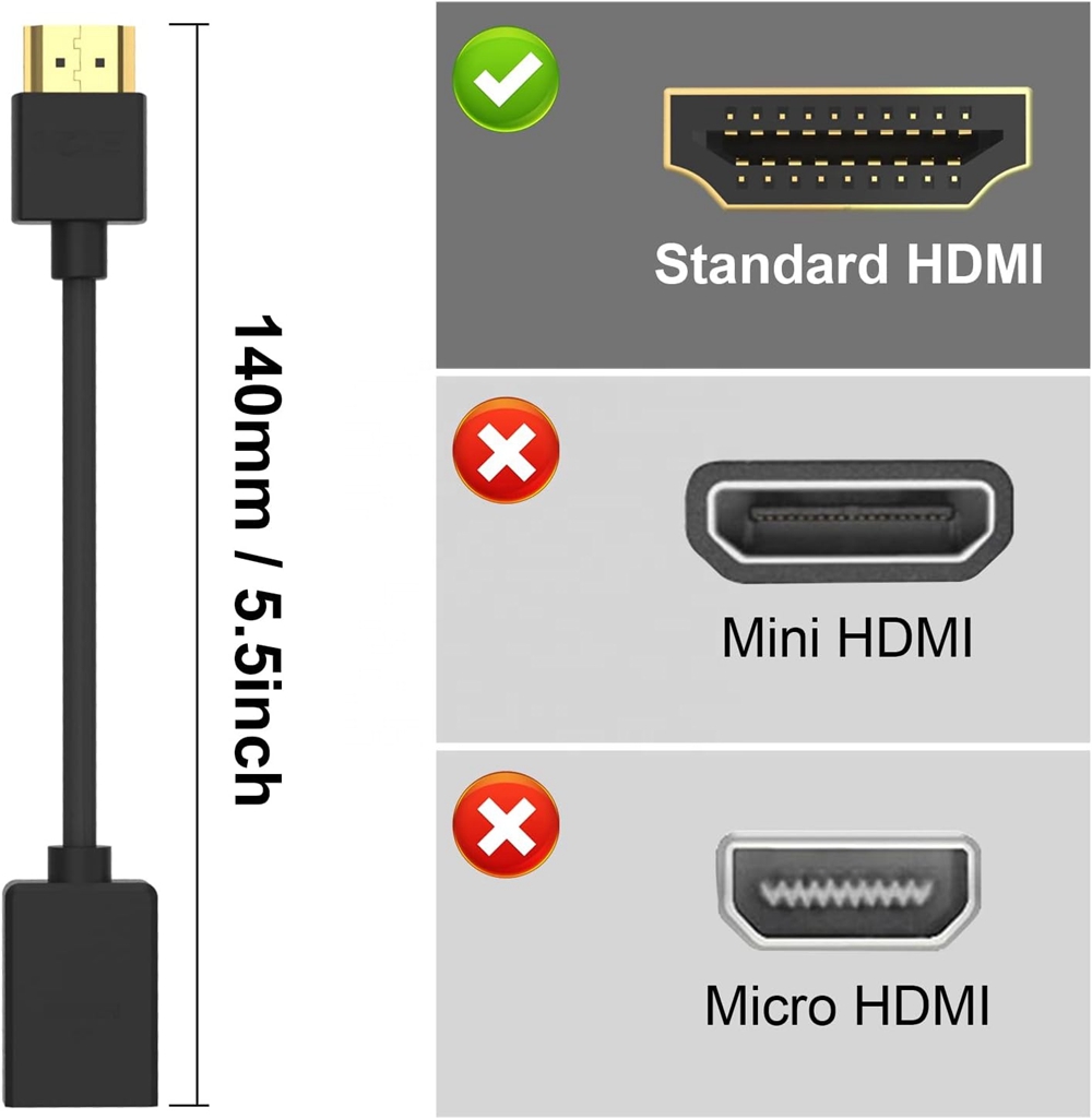 Hdmi Male To Female Extension Cable Protector Extender 1080p Heavy Duty ...