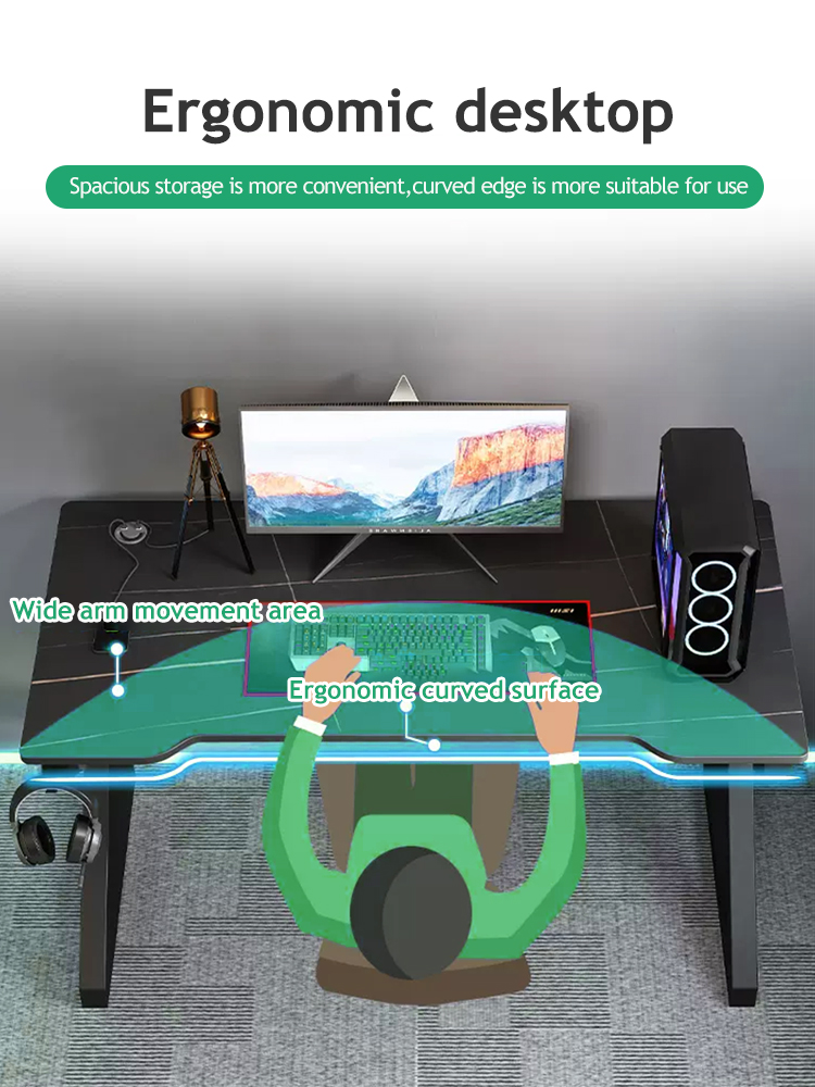 ICON Gaming Table Office Study Reinforced Super Load-bearing Ergonomic ...