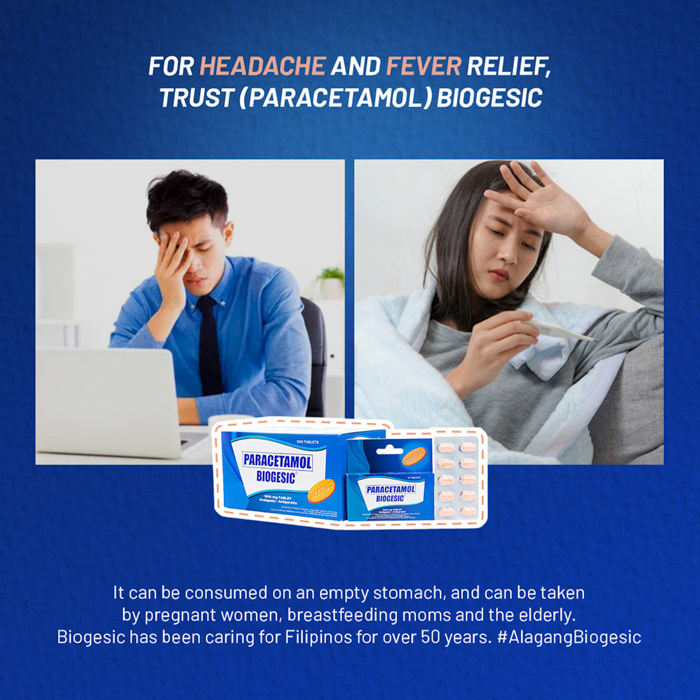 Unilab Biogesic 500 Tablets - 500mg Paracetamol for Quick Relief of ...