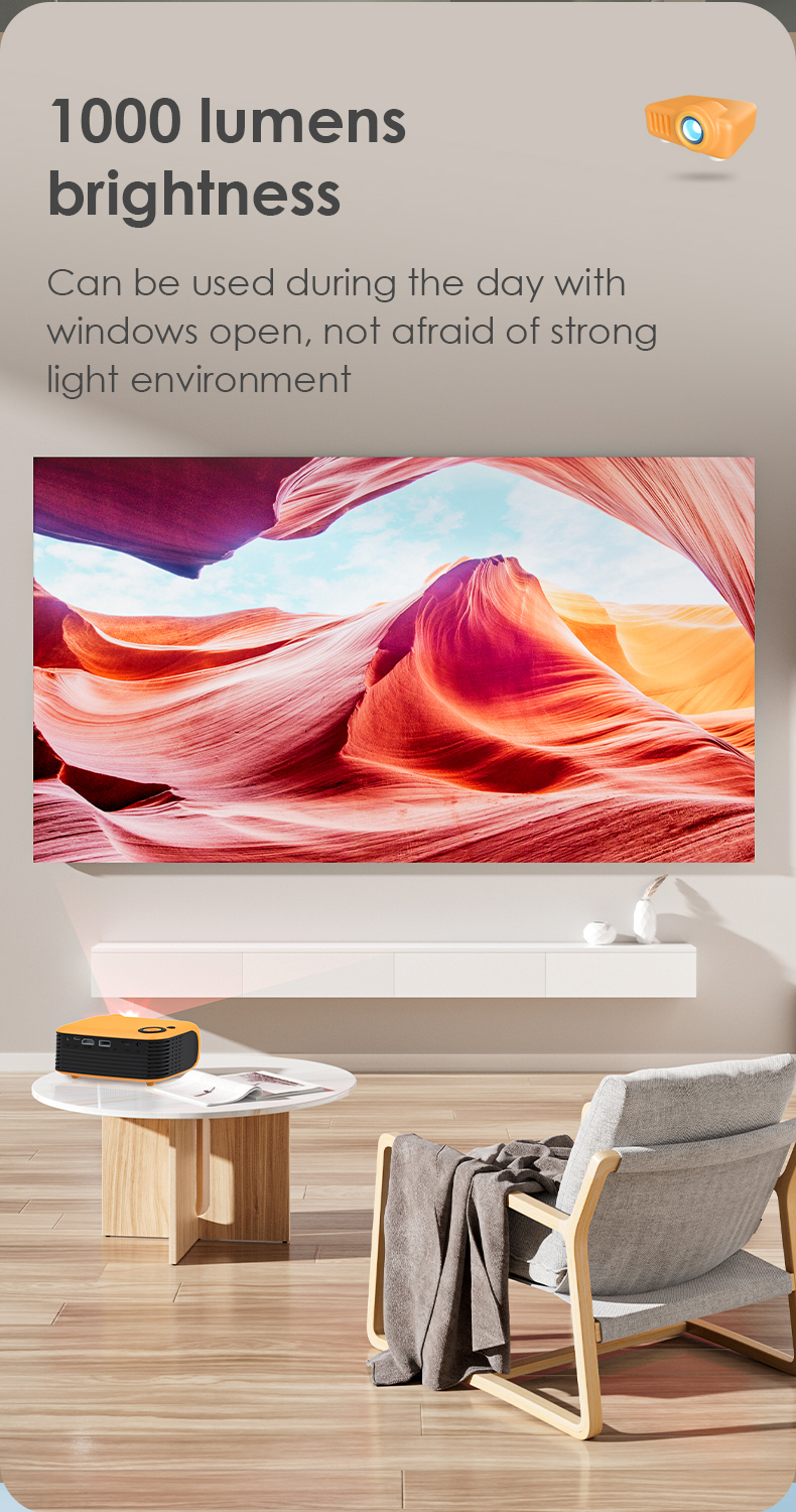 Aoka By Deli Projector Portable Projector 1080P Hdmi USB For Computer ...