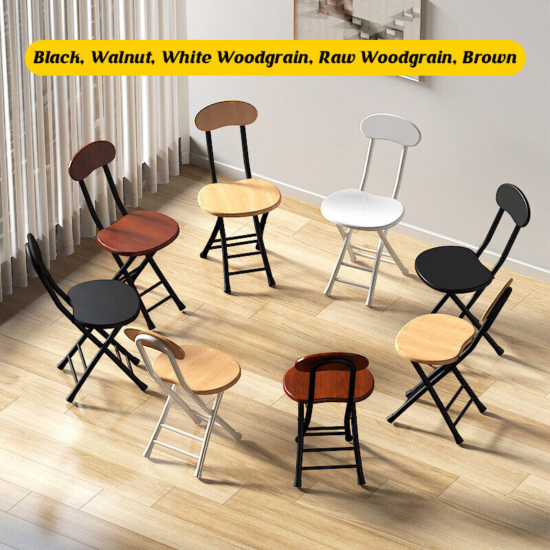Folding Chair Backrest Chair Dining Chair Home Chair Stool Foldable ...