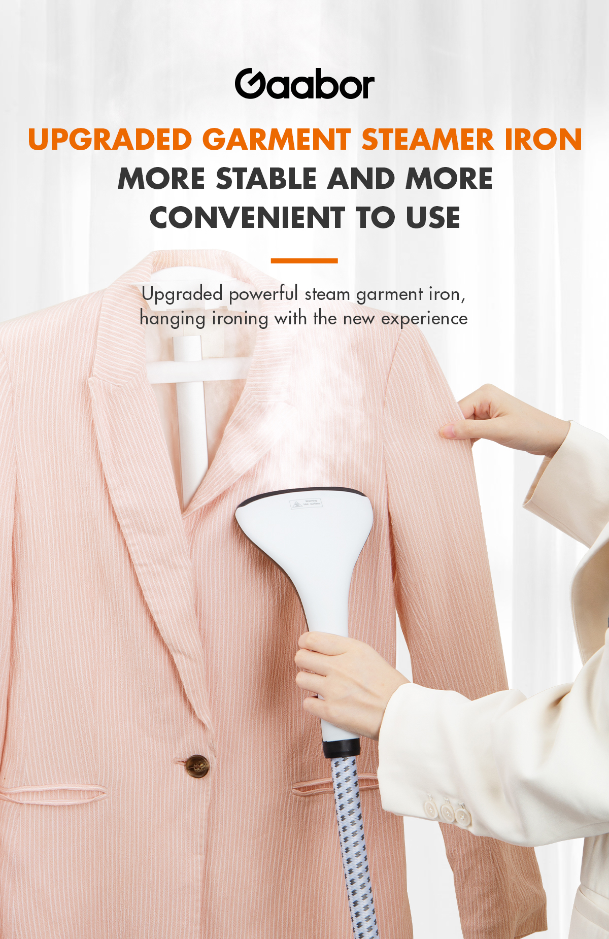 Gaabor Garment Steamer High Penetrate Power Quick Ironing with ...