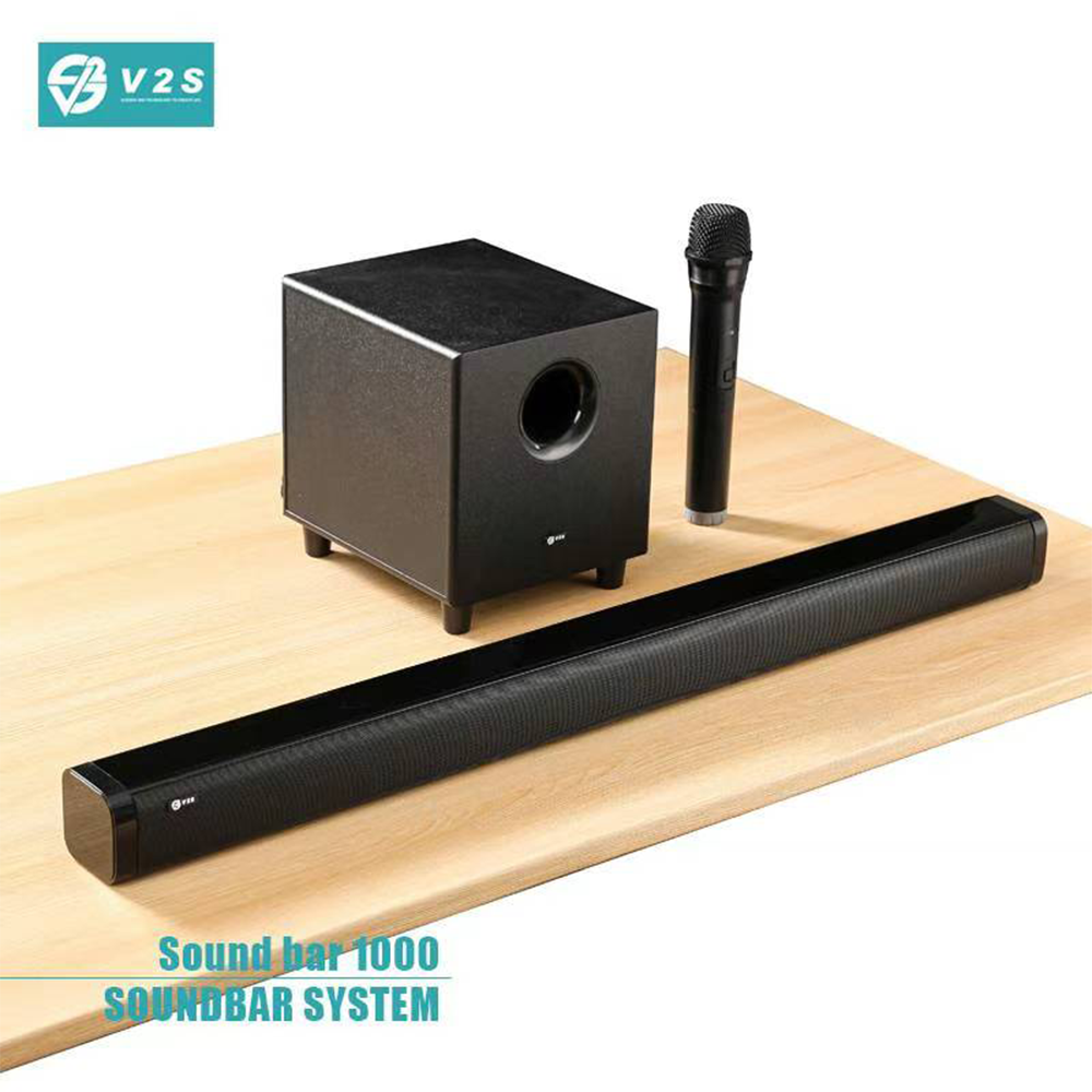 V2S Sound Bar 1000 | With External Subwoofer | Bluetooth with Wireless ...
