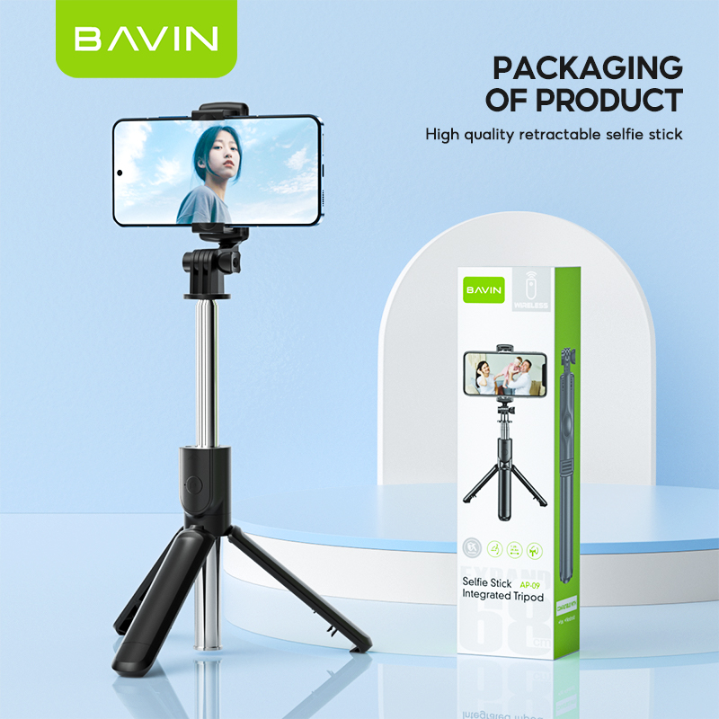 BAVIN P09 Portable Selfie Stick Monopod Tripod Stand W/ Bluetooth ...