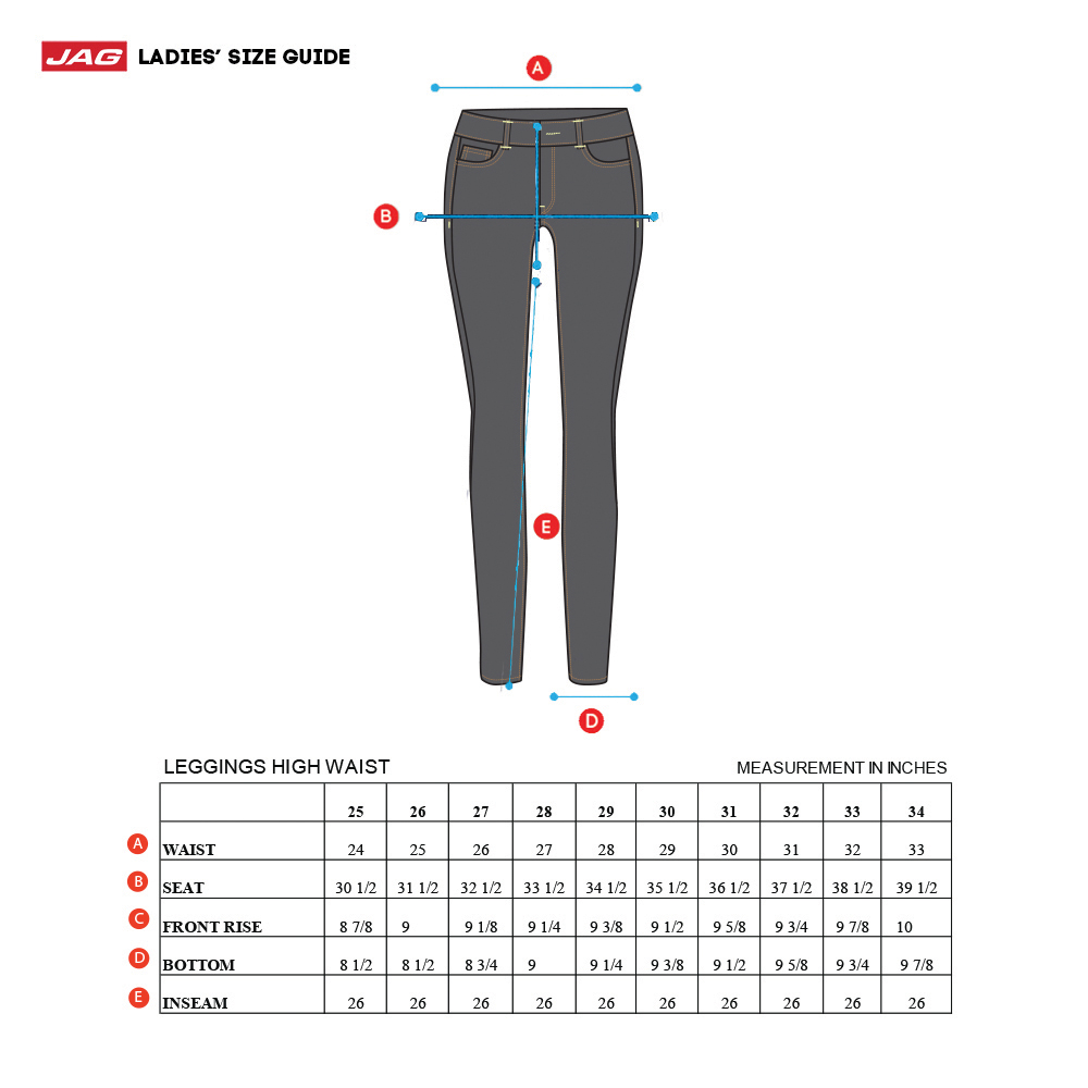 Jag Ivana Leggings Stretchable High Waist Jeans – 24" Inseam One Wash ...