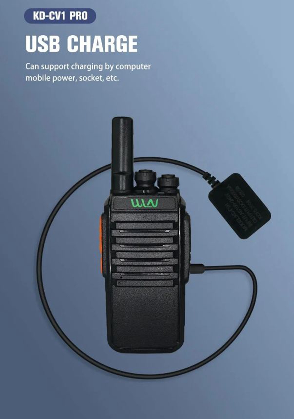 WLN KD-CV1Pro 5W 16 Channel UHF 400-470MHz Two-Way Walkie Talkie Radio ...