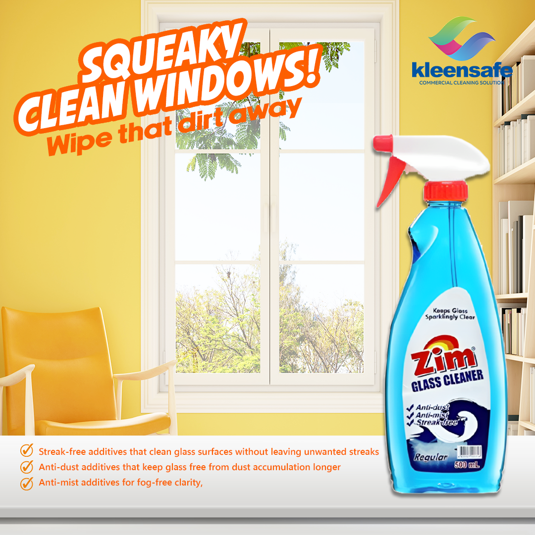 Kleensafe X Zim Glass Cleaner Spray 500ml Window Car Windshield Mirrors ...