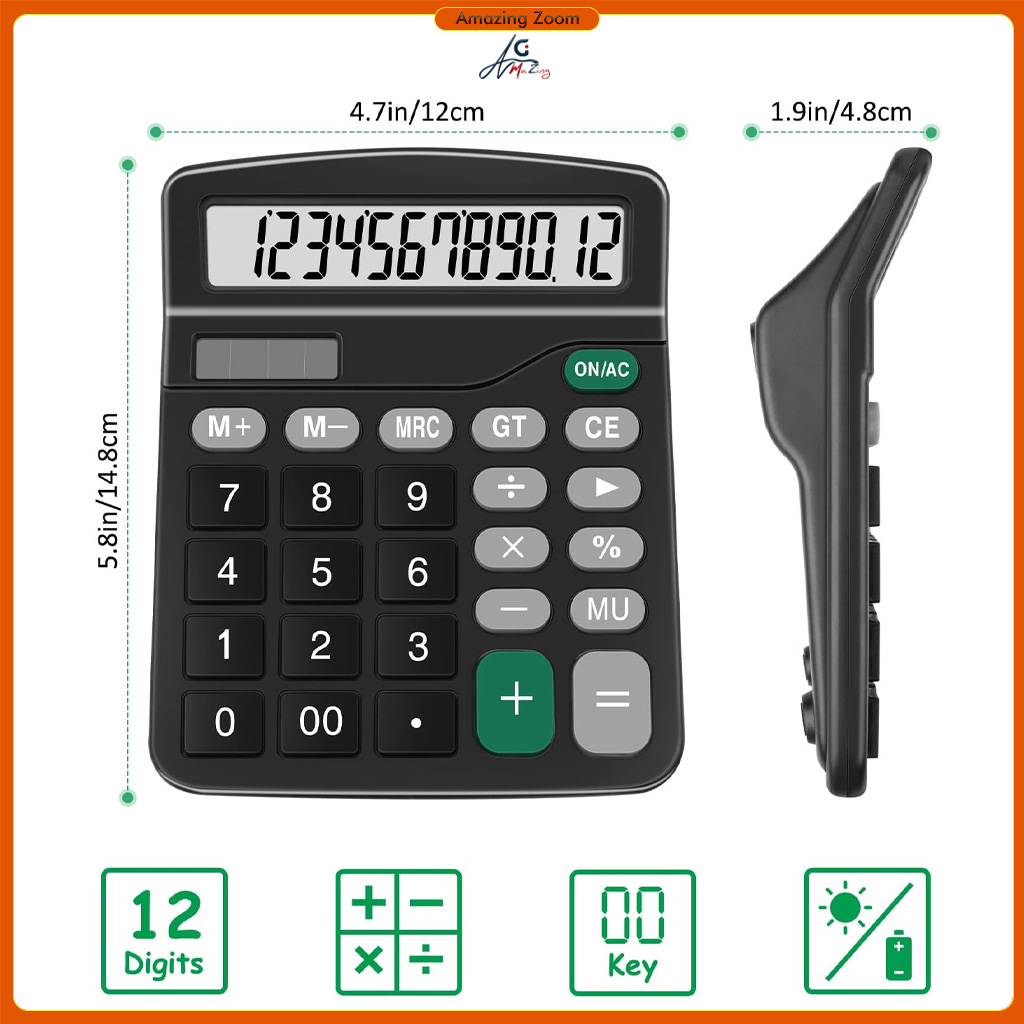 New 12-Digit Electronic Basic Calculator Office Financial Special ...