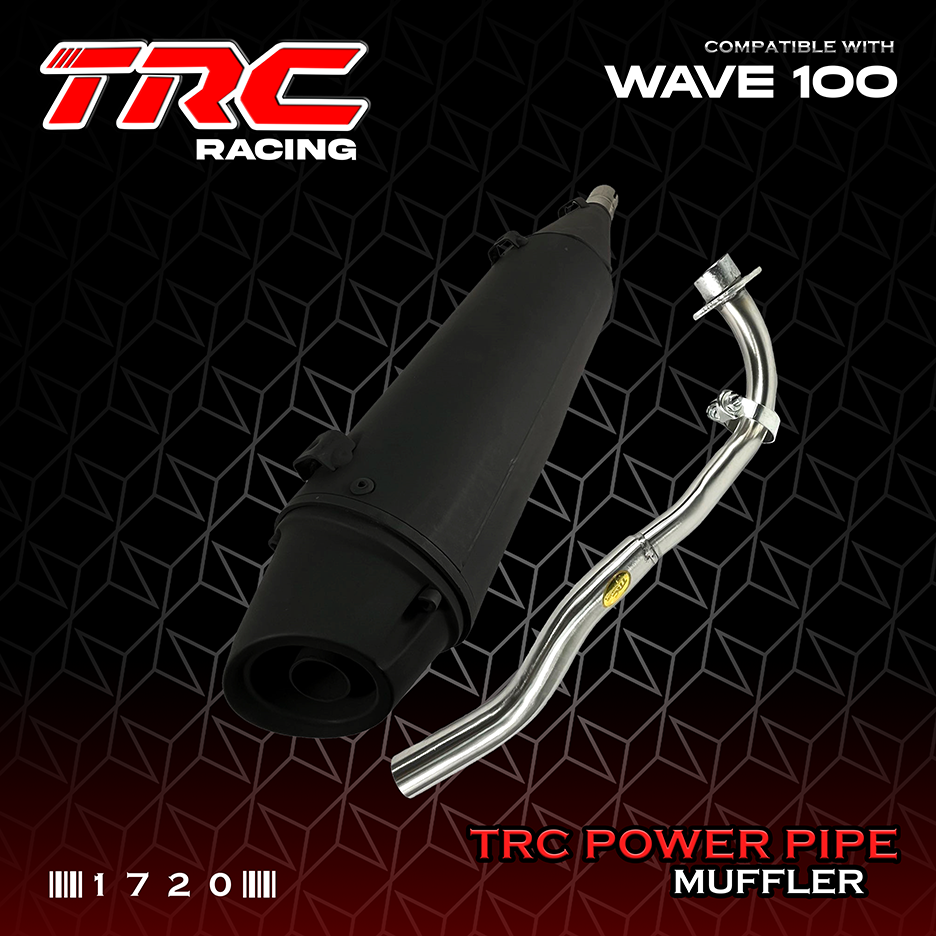 TRC Racing Wave 100 Stock Power Pipe Muffler Exhaust with Removable ...
