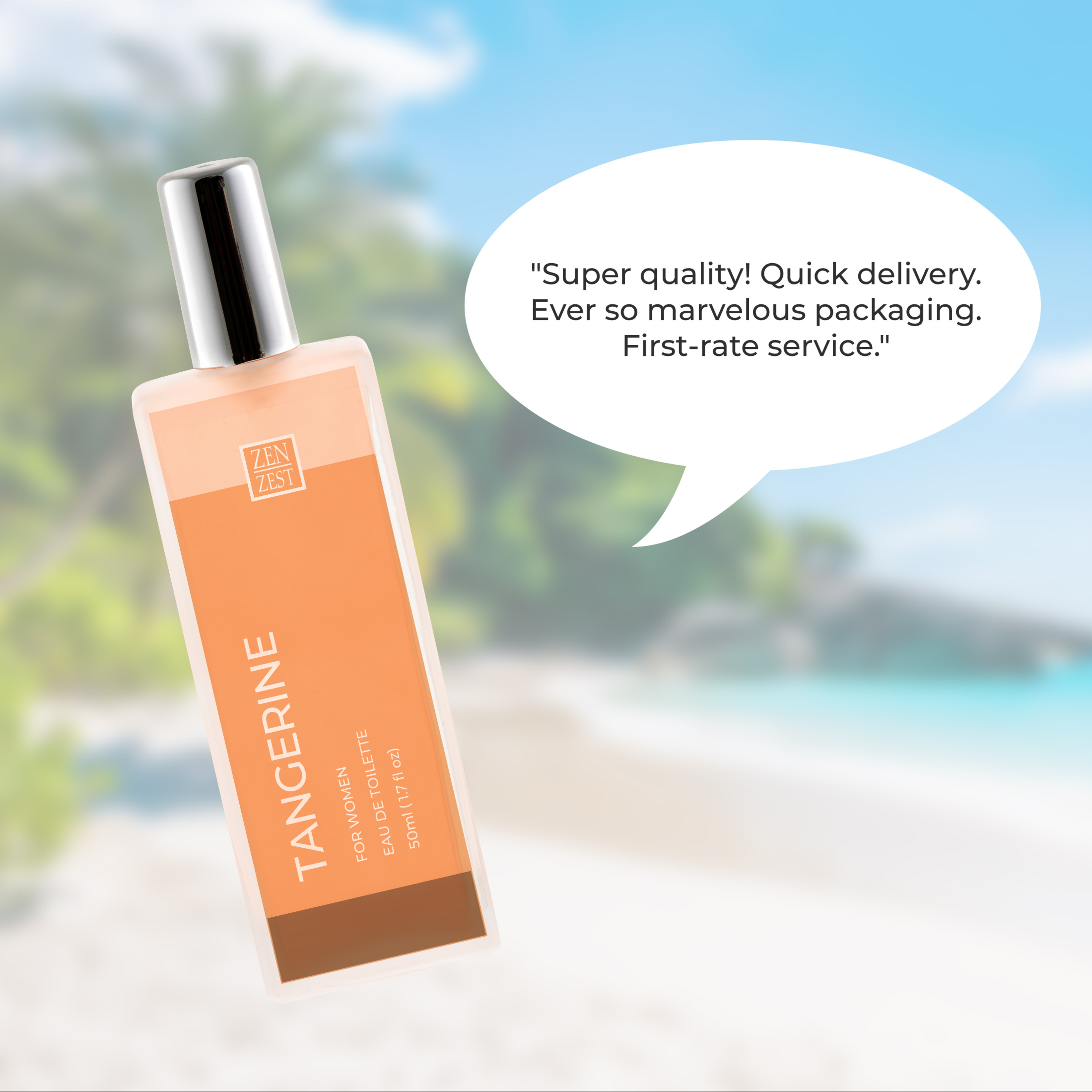 TANGERINE 50ml Long lasting Fruity Fragrance Zen Zest Oil Based Eau De ...