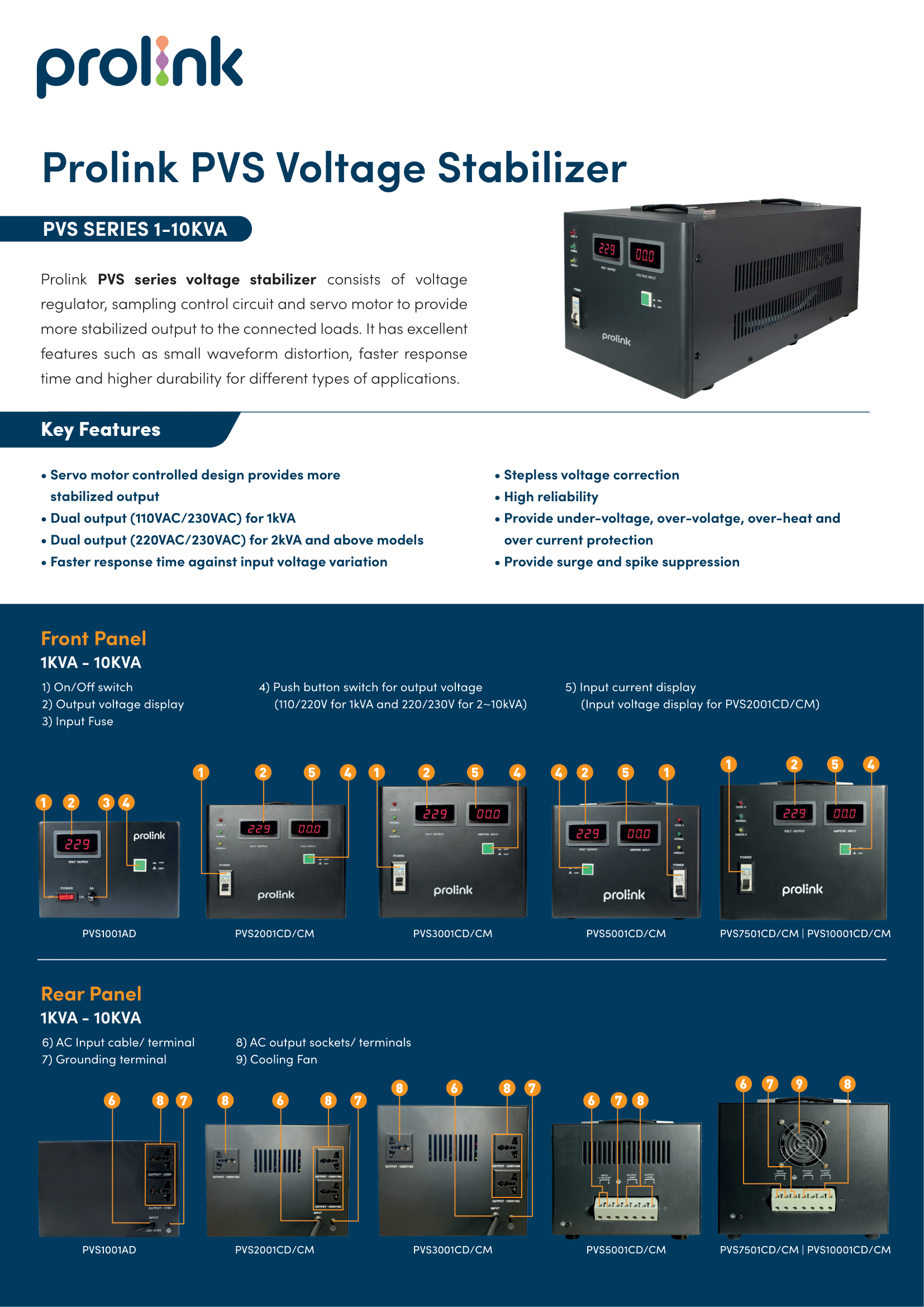 Prolink AVR Servo Motor Controlled with Digital Display PVS5001AD ...