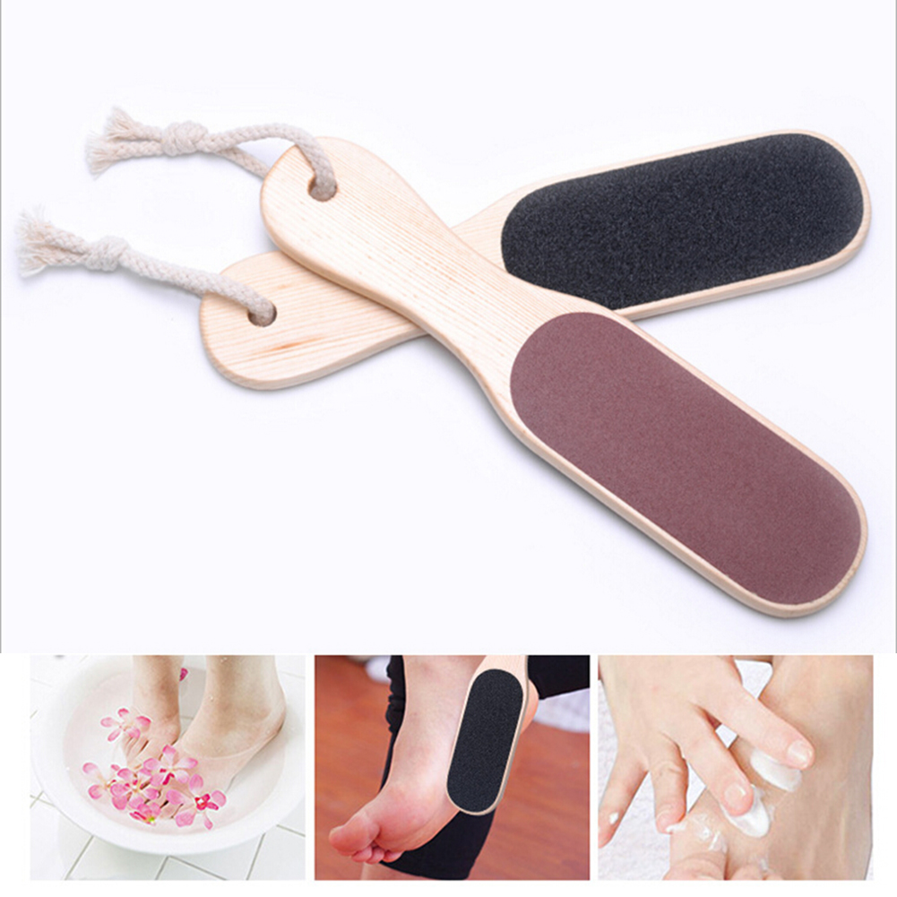 Pedicure Foot Wooden Handle Coarse Fine Grit Sanding Cloth Foot File ...