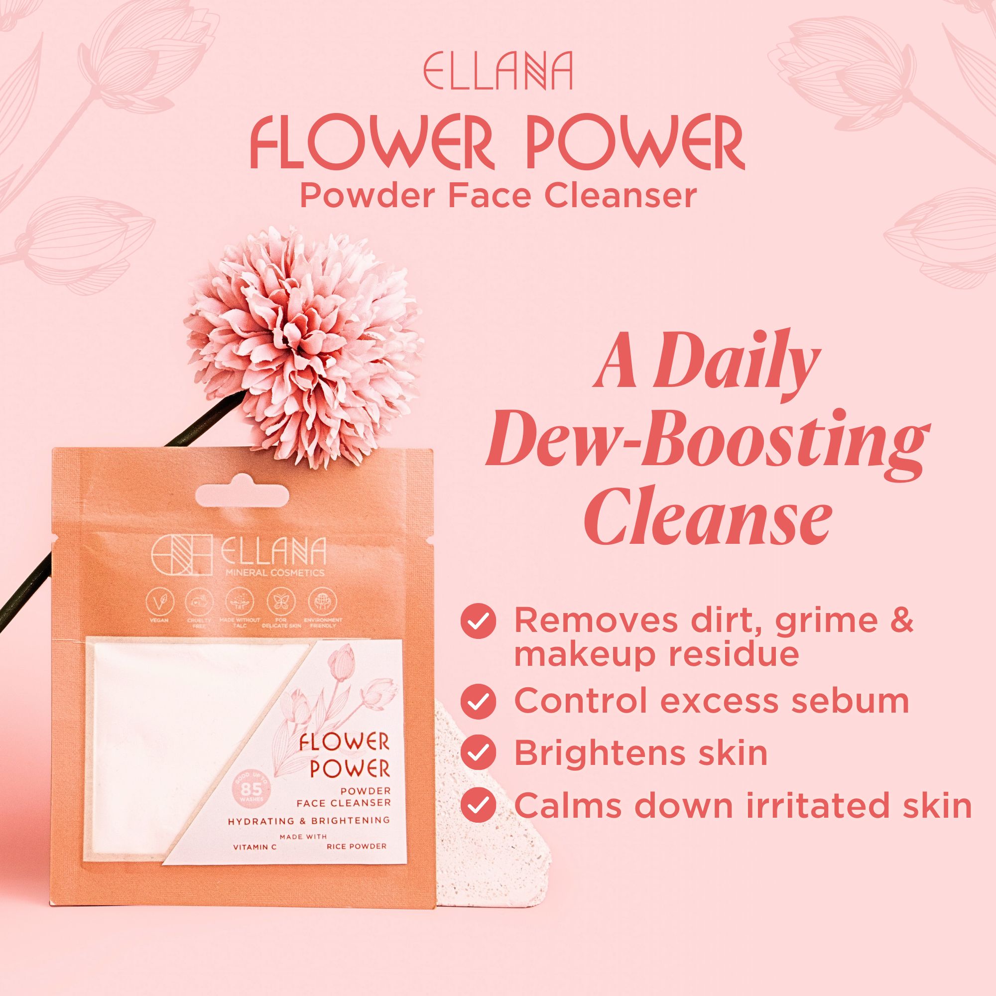 Ellana Flower Power Powder Face Cleanser Refill Bundle of 2 | Shopee ...