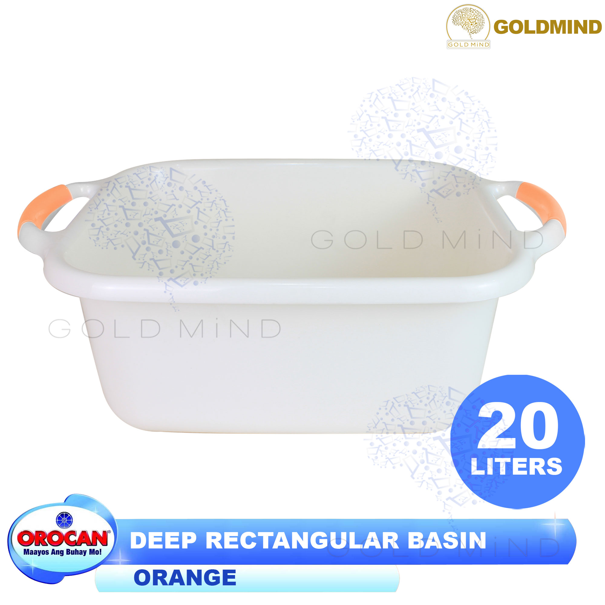 Orocan Deep Rectangular Basin 20 LITERS - Gold Mind | Shopee Philippines