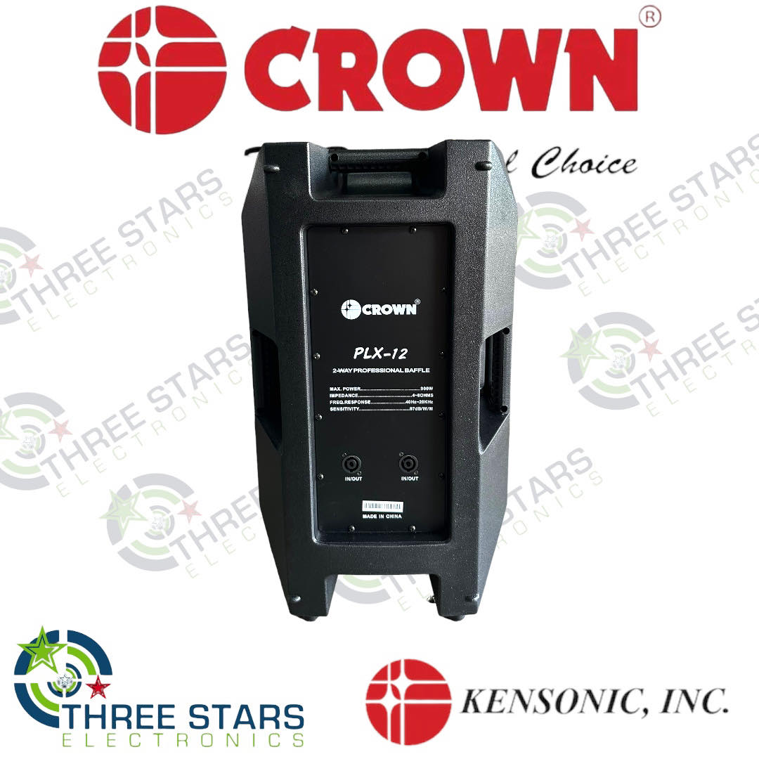 Original 1pc CROWN PLX-12 2 WAY PROFESSIONAL BAFFLE SPEAKER 900 WATTS ...