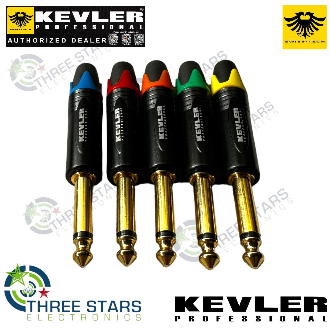 2pcs. Kevler Premium Male PL 6.35mm Mono Plug PL55 Jack Connectors PL ...