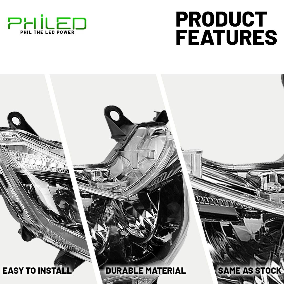 YAMAHA NMAX V1 PHILED PREMIUM STOCK HEADLIGHT ASSY FOR NMAXV1 PLUG AND ...