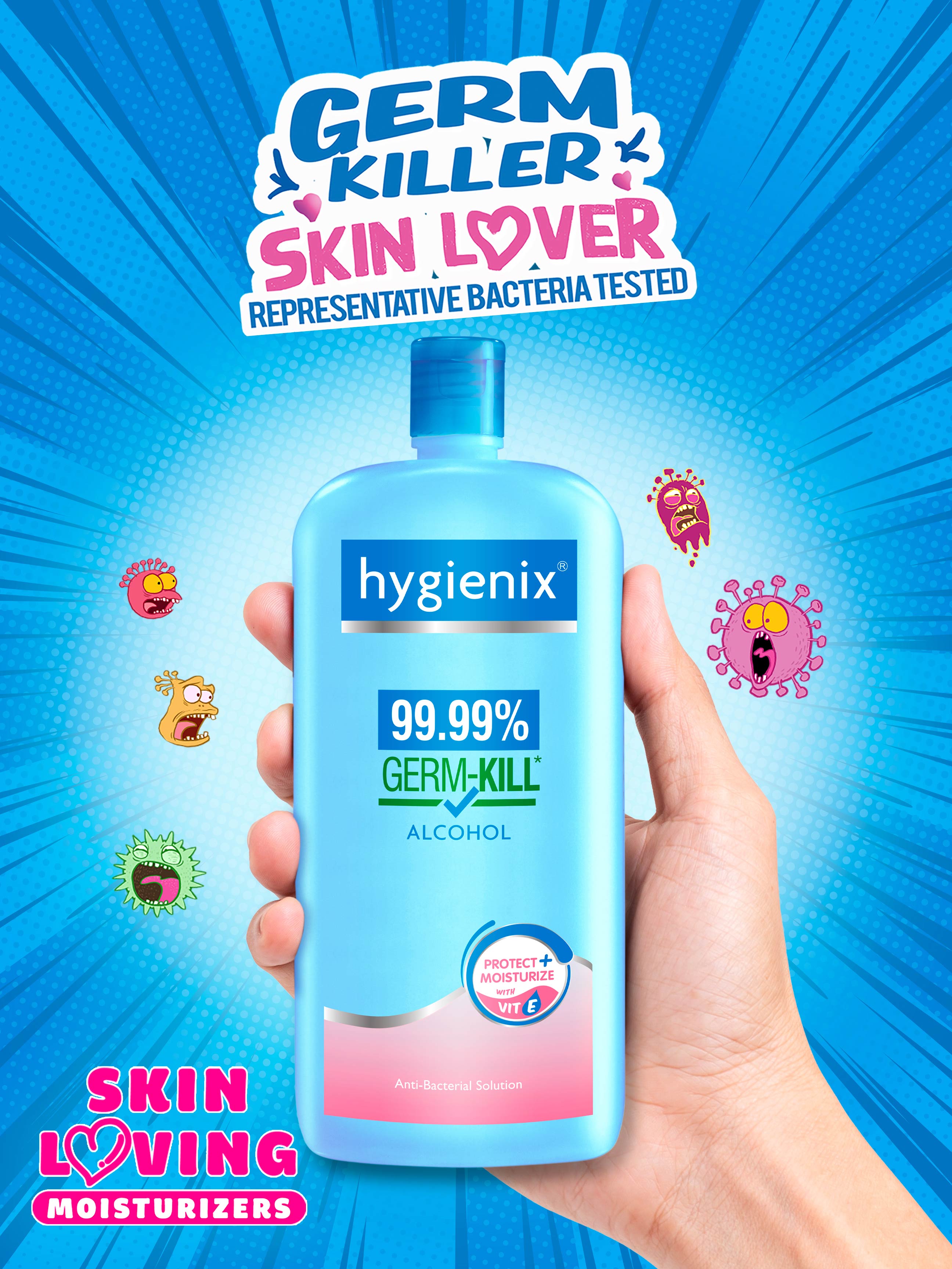 Hygienix Germ Kill Alcohol with Moisturizer 500mL - Bundle of 2 ...