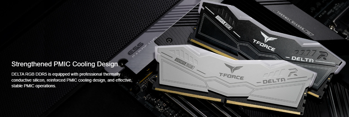 Teamgroup T-Force Delta RGB 32GB (2 x 16GB) DDR5-6000 CL30 Memory Black ...