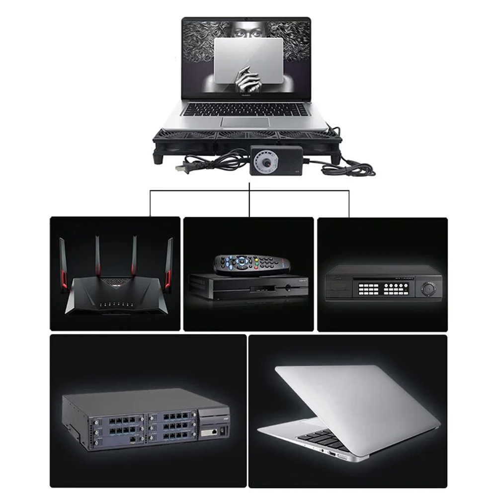 Argox 5V/12V External Quick Cooling Router Fan 1500-3000rpm Low-Noise ...