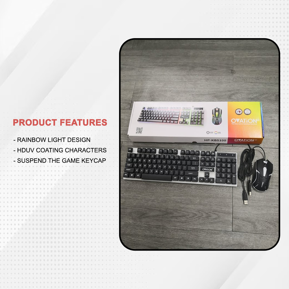 EasyPC| Ovation ACC keyboard and mouse set| 2in1 KIT| RGB| Black, White ...