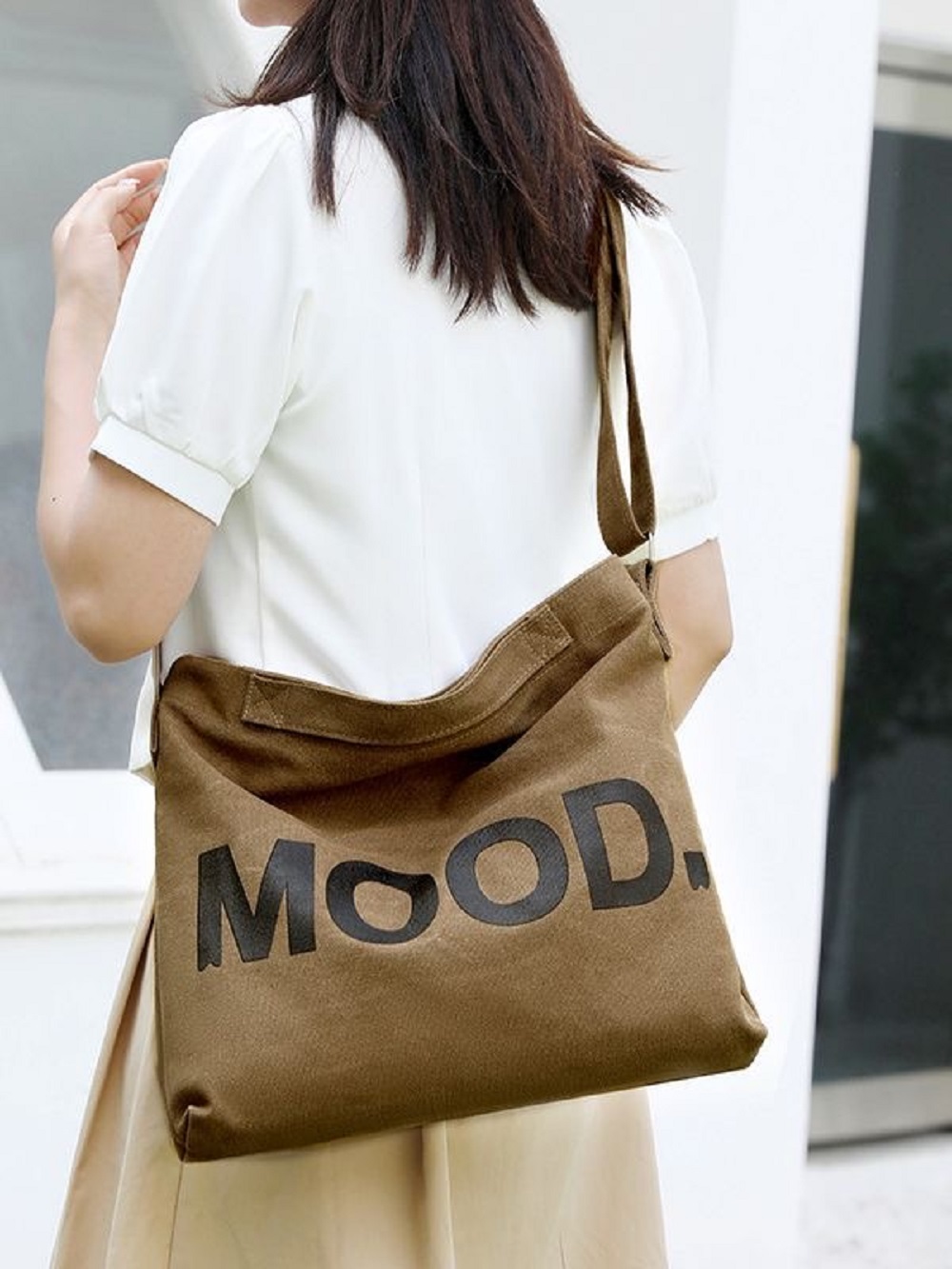 Yvon Korean Fashion Couple Canvas Shoulder Sing bag for man woman ...