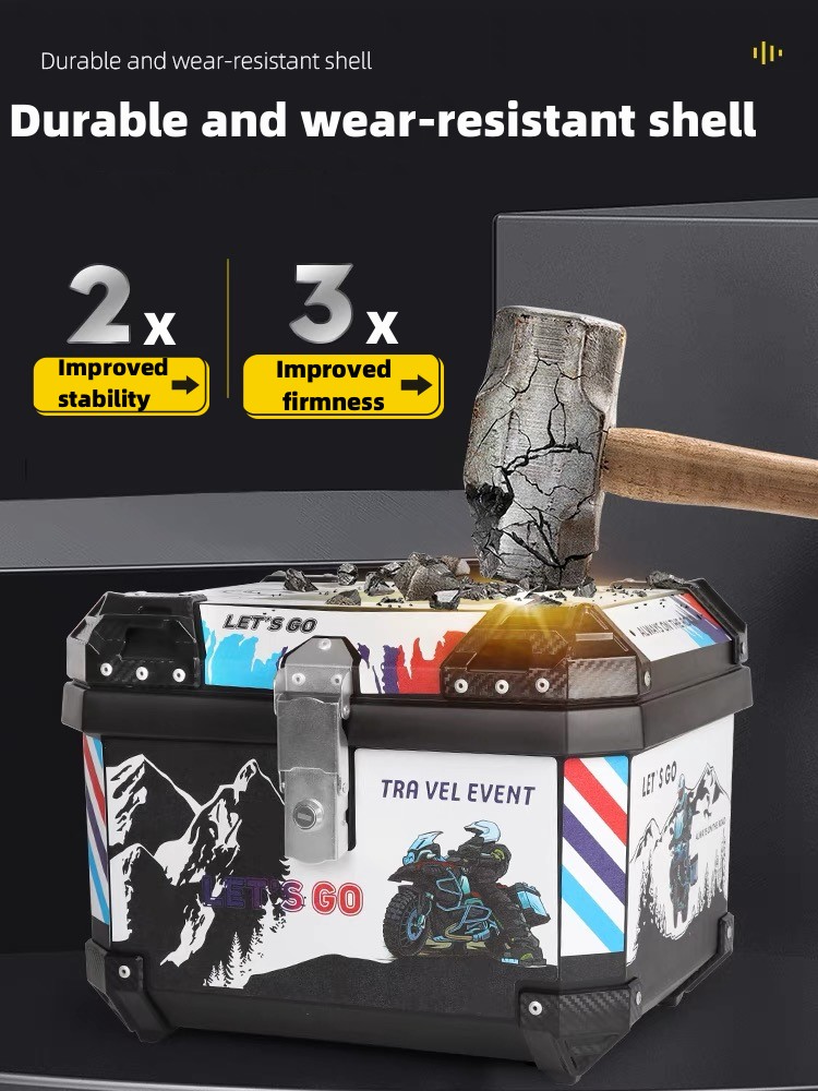 VGV Motor Top Box Motorcycle Box 45LMotorcycle With Base Plate Top Box ...