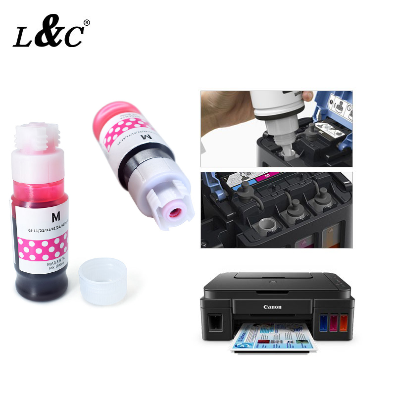 L&C 71 Refill Ink Dye Ink for Canon Printer G1020 G2020 G2021 G3020 ...