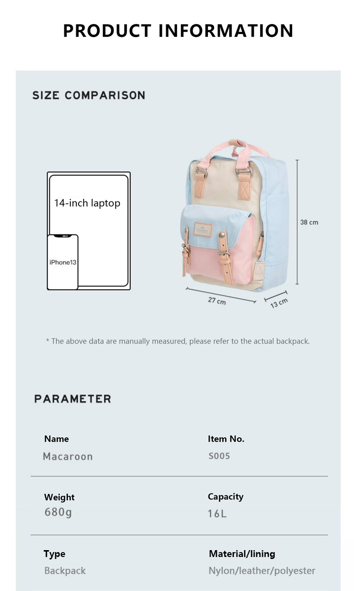 Original Donut Backpack Women Korean Doughnut Macaroon Series School ...