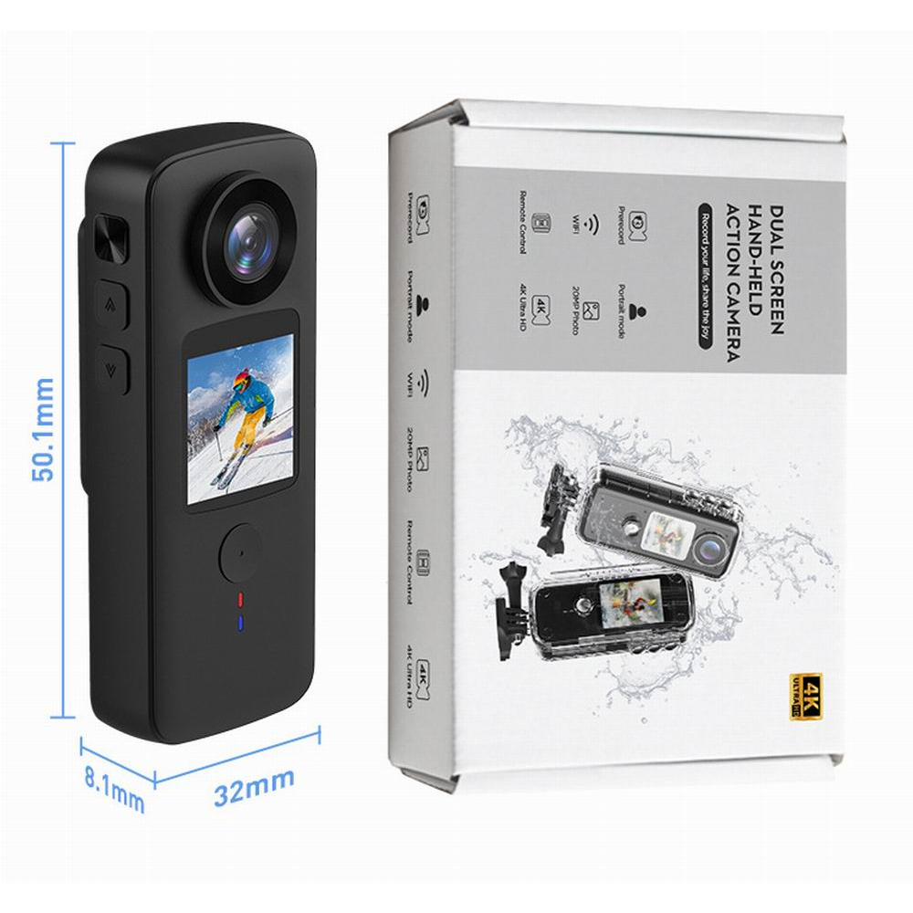 ODSCN x AVIDUS A200 4K HD dual screen Vlog Action Camera Anti-shake waterproof outdoor Action ...