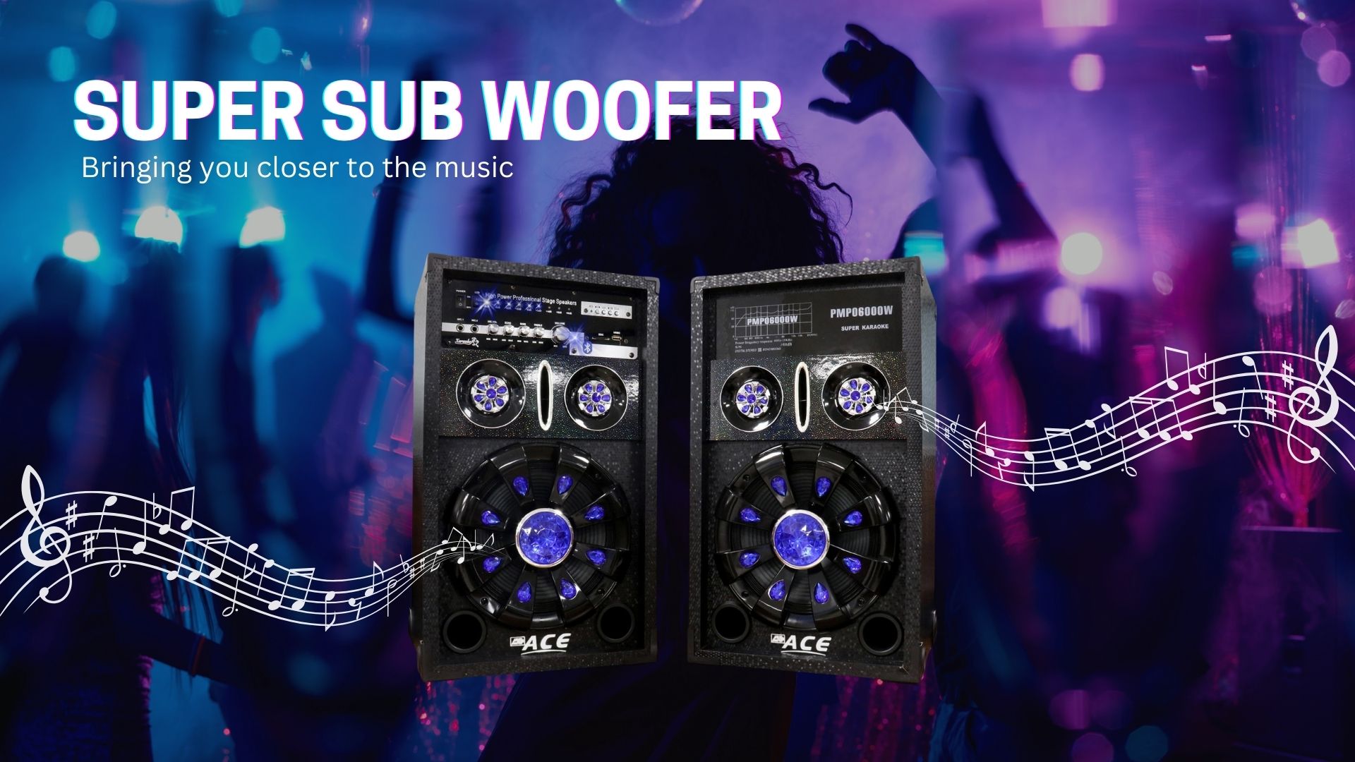 ACE BT-1209 12" Professional Sub-woofer Speaker Amplifier | Shopee ...