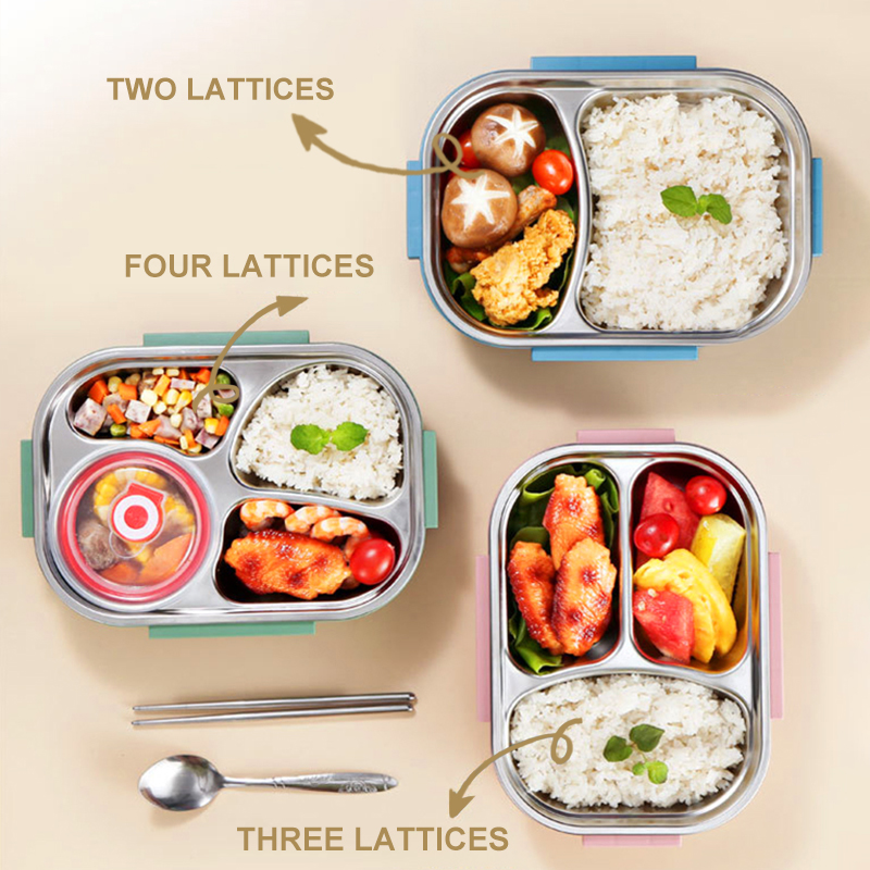 304 Stainless Steel Insulated Lunch Box With Soup Bowl Leak-Proof Bento ...
