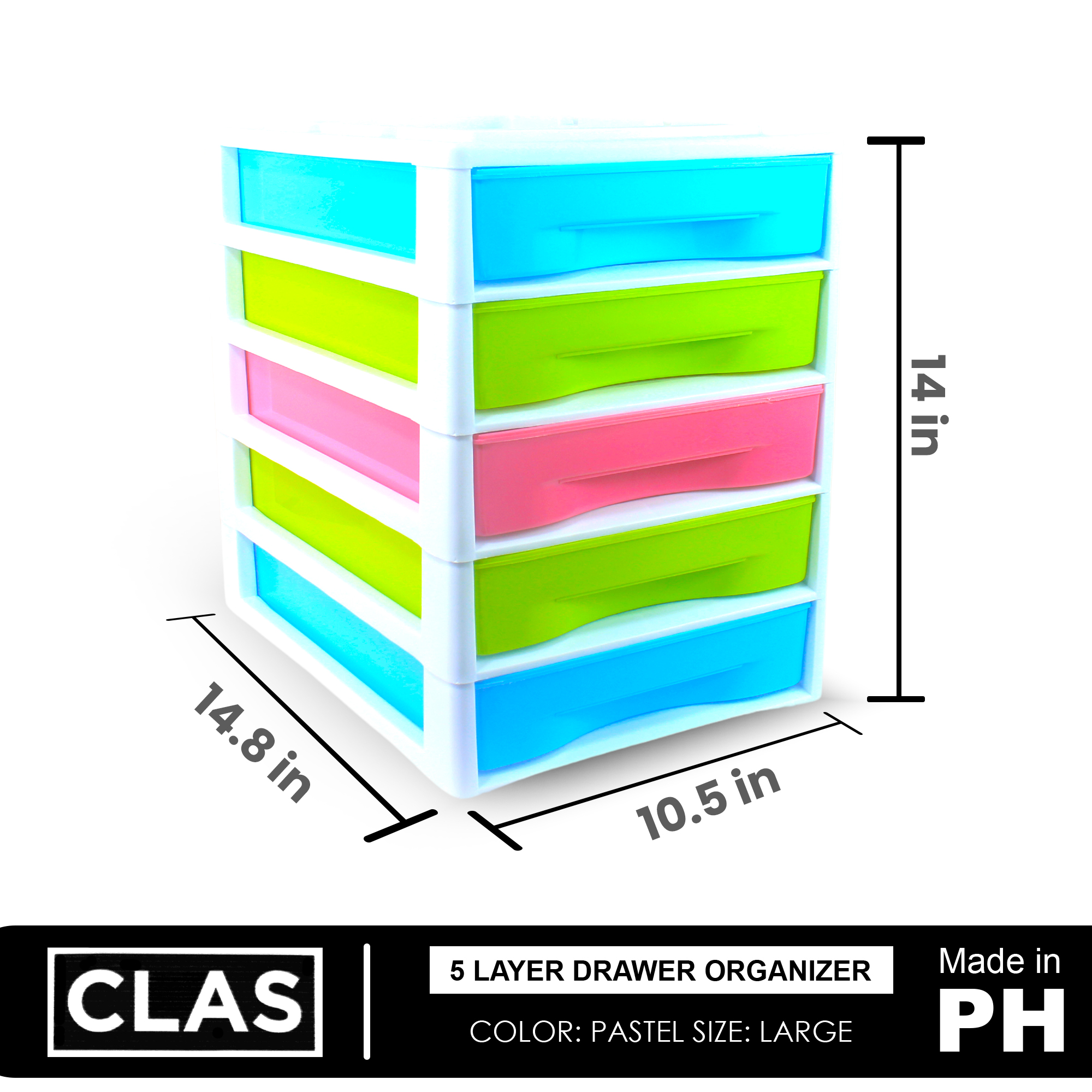 Clas Stackie 5 Layer Plastic Drawers | Shopee Philippines